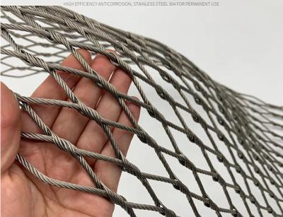 China Hand Woven Flexible Stainless Steel Rope Mesh with Customizable Boundary Dimensions for Balustrade and Zoo Enclosures for sale