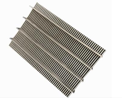 China Aanpasbare steunstaaf 304 roestvrij staal wedge draad roosten paneel industrieel filter aanpasbare afmetingen Te koop
