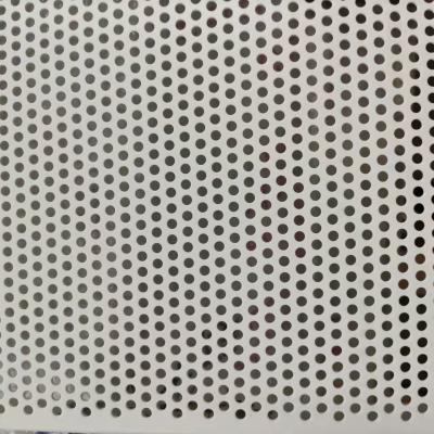 China Round Hole Decorative Aluminium Perforated Metal Cladding Powder Coated for sale