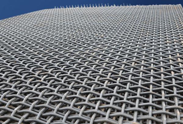 Plain Vibrating Screen Crimped Woven Wire Mesh 5mm With Hooks