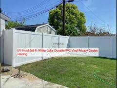 Proteção UV 6x8 Ft Cor Branca PVC Vinyl durável Privacidade Cercas de jardim
