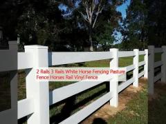 2 Rails 3 Rails Wit paard Zaan Weide Zaan Paarden Rails Vinyl Zaan