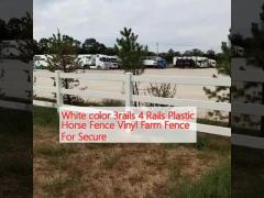 Witte kleur 3 rails 4 rails Plastic paard hek Vinyl Farm hek Voor veilig