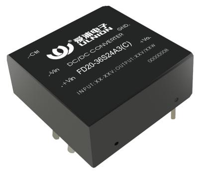 China 20W dc dc converter, 48V(18-75V)  to 24Vdc power supply, high efficiency up to 90% for sale