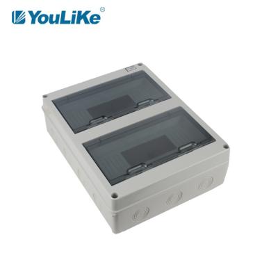 China Porta transparente plástica exterior da distribuição de poder da maneira da caixa 24 de IP65 MCB à venda