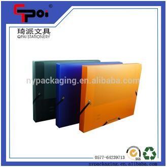 China Elastic Solid Color PP File Customized Folder Box Document Box Made In China for sale