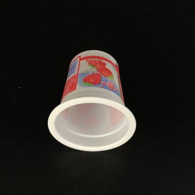China custom eco friendly 125ml PP material plastic milk yogurt packaging cup for sale