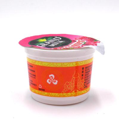 중국 호일 뚜껑이있는 280ml pp 컵 씰은 음료를 포장 할 수 있으며 요구르트는 흰색과 투명합니다. 판매용