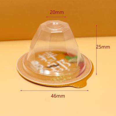 Cina Latte eliminabile di plastica asportabile dell'animale domestico della tazza 25ml 46mm del dessert del yogurt in vendita