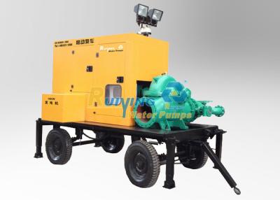 China Mobile type Diesel Engine Water Pump 90M Head , diesel water pump for irrigation for sale