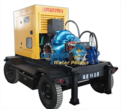 China CUMMINS engine portable diesel water pump , 100m3/h flow irrigation pumps for farms for sale