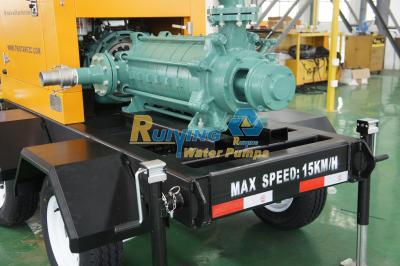 China Trailer mounted fire fighting diesel engine pump for municipal emergency situation for sale