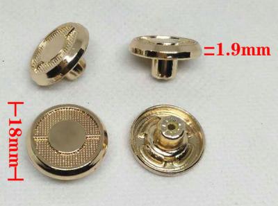 China metal sewing jeans button custom logo metal buttons light gold for sale