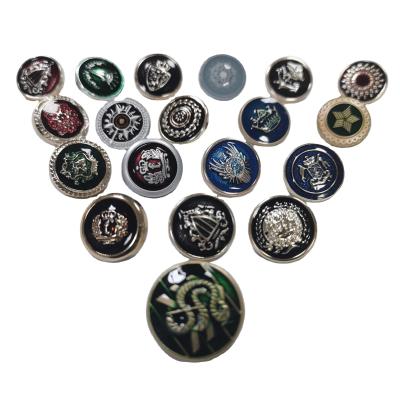 China Factory wholesale Metal button Color dot oil high toe hand stitched gold button suit coat button for sale