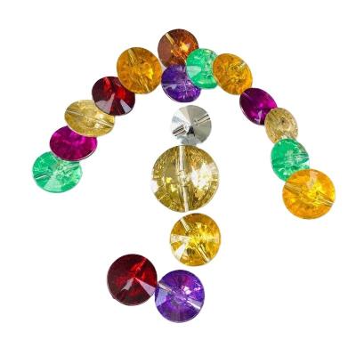 China Free sample multi colors plastic acrylic material crystal buttons for sale