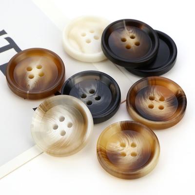 China high quality custom 2holes/4holes resin polyester shirt button coat button business suit button for sale