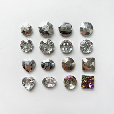 China 2Holes Rhinestone Diamond decorative crystal acrylic buttons for garment for sale