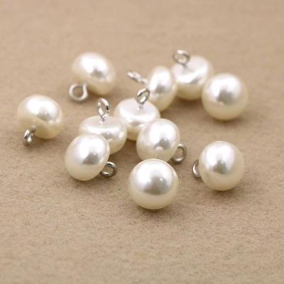 China popular design ball shape lady dress pearl button for decoration for sale