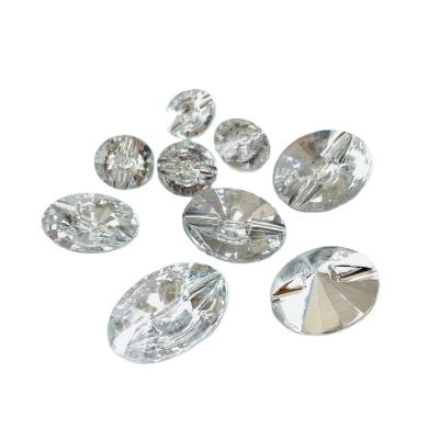 China Wholesale different size Plastic transparent Cryrstal Acrylic Button For Clothing for sale