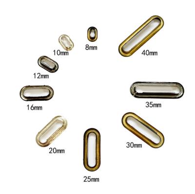 China 2020 fashion silver/black/gold oval/round/flower big 4/25/6/10mm high quality metal rectangular eyelet for garment wholesale for sale
