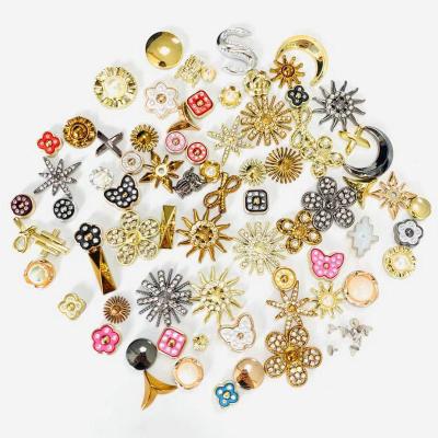 China Wholesale ABS garment rivet with nail rhinestone decoration plastic ornament for sale