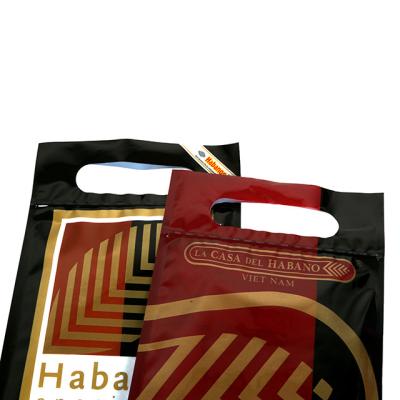 China Malote plástico Resealable do humidificador do charuto com furo do punho de janela à venda