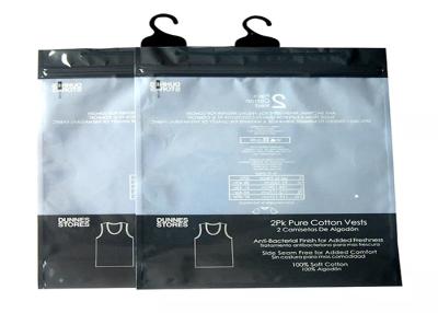 China Clothing Recycled Plastic Packing Poly Bag With Hanger And Hook for sale
