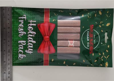 China Zigarrenverpackungsbeutel mit 69 % relativer Luftfeuchtigkeit, wiederverschließbarer Humidor-Zigarrenbeutel aus Mylar-Folie for sale