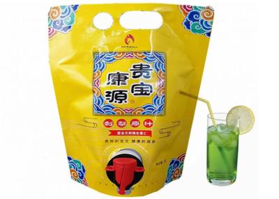 Cina Imballaggio per succo/vino personalizzato Sacchetto a sbuco con doppio fondo a rubinetto Vitop in vendita