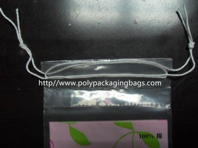 China LDPE Clear Plastic Bags With Drawstring For Cotton Swab / Q - tips for sale