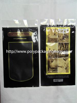 China Moisturized System Cigar Humidor Bags Ziplock With Slider Easy Open And Close for sale
