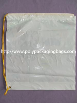 China Fashionable Small Plastic Gift Bags Customizable Drawstring Backpack Plastic Bags for sale