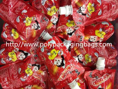 Cina 1-7 colora la borsa d'imballaggio pieghevole di rotocalcografia con il becco per l'acqua/il succo in vendita