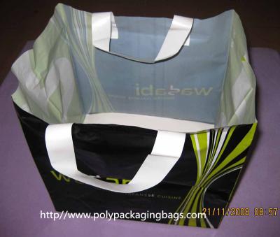 China 4 Colors Printing/  handle 5cm wide and 50cm long /side gusset 8cm when open, bottom gusset 10cm With Handle Bag for sale