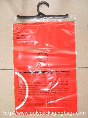 China Custom LDPE Plastic Hanger Bags Clothes Packaging Poly Bags for sale