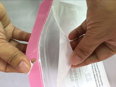 Cina La chiusura lampo su trasparente della stagnola del PE insacca la borsa sedicente dell'abbigliamento della biancheria intima del corpo del reggiseno in vendita
