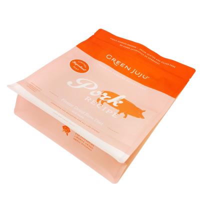 China Custom Pet Food Pouch Stand Up Zipper Bag Resealable Barrier Bag Flat Bottom Pet Food Bag for sale