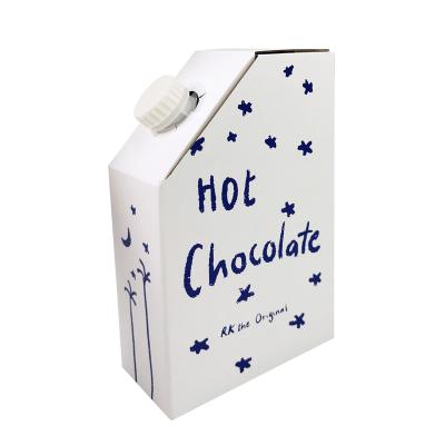 China 1L 3L 5L Kraft Paper Coffee Box BIB Bag in Coffee Box Disposable Coffee Bag in Box With Valve Liquid Dispenser for sale