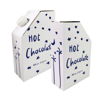 China 1L 3L 5L Kraft Paper Coffee Box BIB Bag in Coffee Box Disposable Coffee Bag in Box With Valve Liquid Dispenser for sale