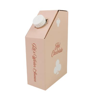 中国 カスタム1L 1.5L 2リットル 3L 5L 96OZ BIBバッグ使い捨てバッグインボックス ティー/ジュース/コーヒー用テイクアウト紙箱パッケージ ディスペンサー付き 販売のため