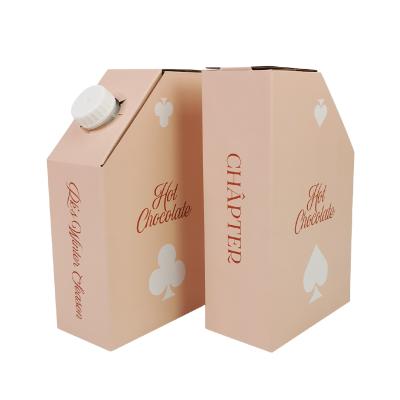 中国 カスタム1L 1.5L 2リットル 3L 5L 96OZ BIBバッグ使い捨てバッグインボックス ティー/ジュース/コーヒー用テイクアウト紙箱パッケージ ディスペンサー付き 販売のため