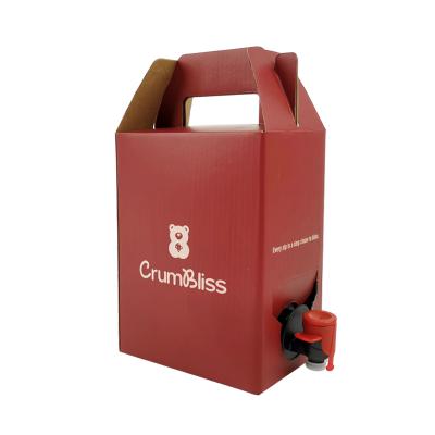 China 1L-10L Aseptic Beverage Bib Filler Capper Bag in the Box Heat Seal Aluminum Wine & Juice Pouch with Vitop Tap for Mineral Water for sale