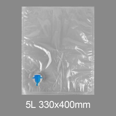 중국 맞춤 투명 BIB 3l 5l 10l 20l 플라스틱 탭 가방 음료수 와인 주스 가방 박스 디스펜서 나비 밸브 Vitop와 함께 판매용