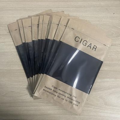 China Ziplock Design Cigar Humidor Bags Lightweight and Compact Featuring MOPP VMPET PE Material Structure for Cigar Protection for sale