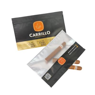 China MOPP  PE Material Structure Cigar Humidor Bags Cigar Moisturizing Plastic Zipper Bags Durable Moisture Control Bags for sale