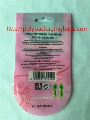 China Laminated Plastic Poly Hang Bag For Insole Packaging Moisture Proof for sale