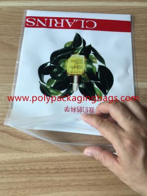 Cina Sacchetti di plastica autoadesivi del PE bianco per i cosmetici europei ed americani, maschera, imballaggio dell'olio essenziale in vendita
