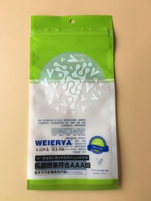 China Moisture Proof Custom Socking Packaging / Plastic Socks Bag With Zipper for sale