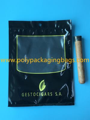 China Chinese factory custom cigar moisturizing plastic zipper bag humidification system with transparent window en venta