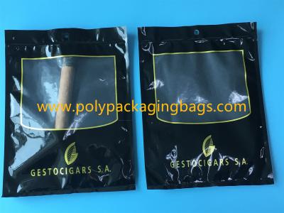 China Chinese factory custom cigar moisturizing plastic zipper bag humidification system with transparent window en venta